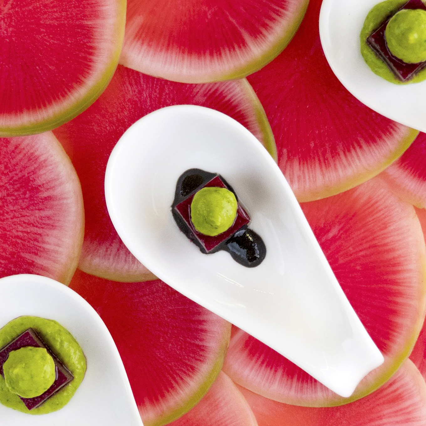 Beet Tartare With Avocado-Lime Cream and Tahini | Sprouts And Krauts