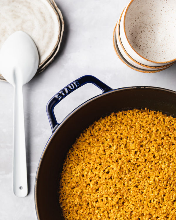 Fragrant Golden Rice | Sprouts And Krauts | Easy Vegan Side Dish Recipe