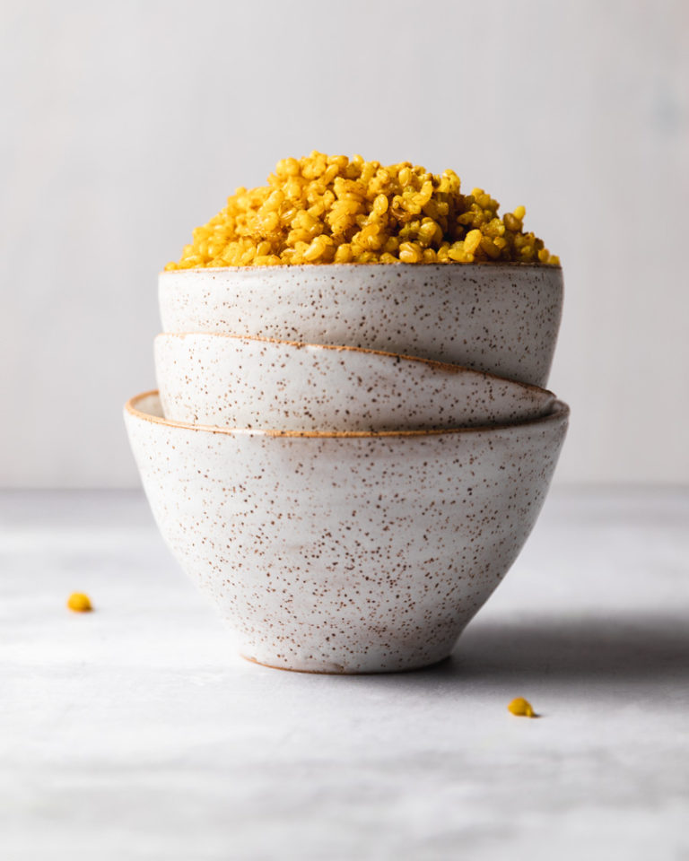 Fragrant Golden Rice | Sprouts And Krauts | Easy Vegan Side Dish Recipe